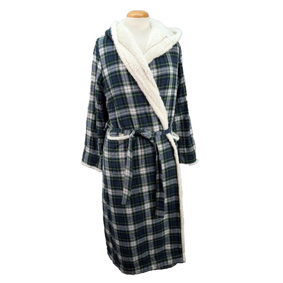 L.L. Bean | Intimates & Sleepwear | Ll Bean Scotch Plaid Flannel Robe ...